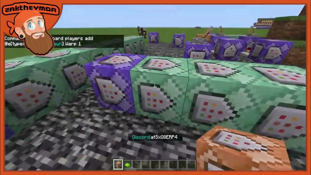 Minecraft Bedrock Warp Item Command Block Tutorial - YouTube