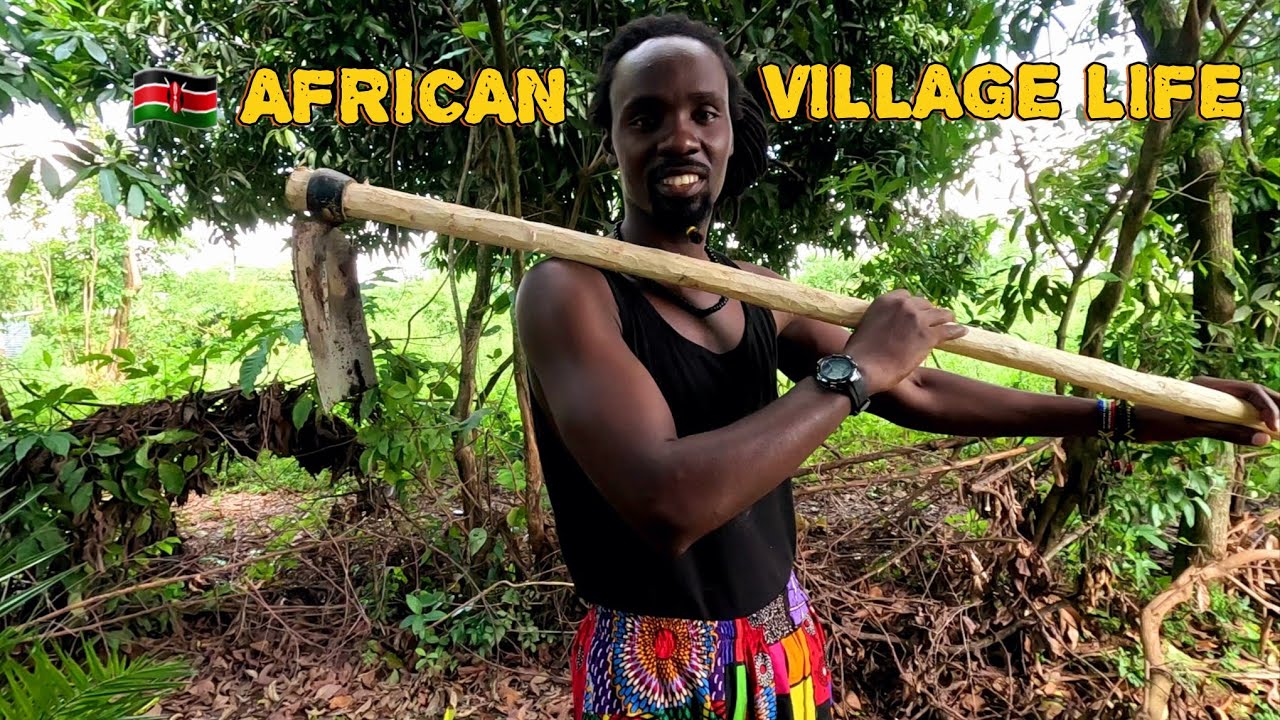 AFRICAN VILLAGE LIFE ‼️HOW TO FIX FARMING TOOLS (HOE HANDLE) WITHIN THE ...