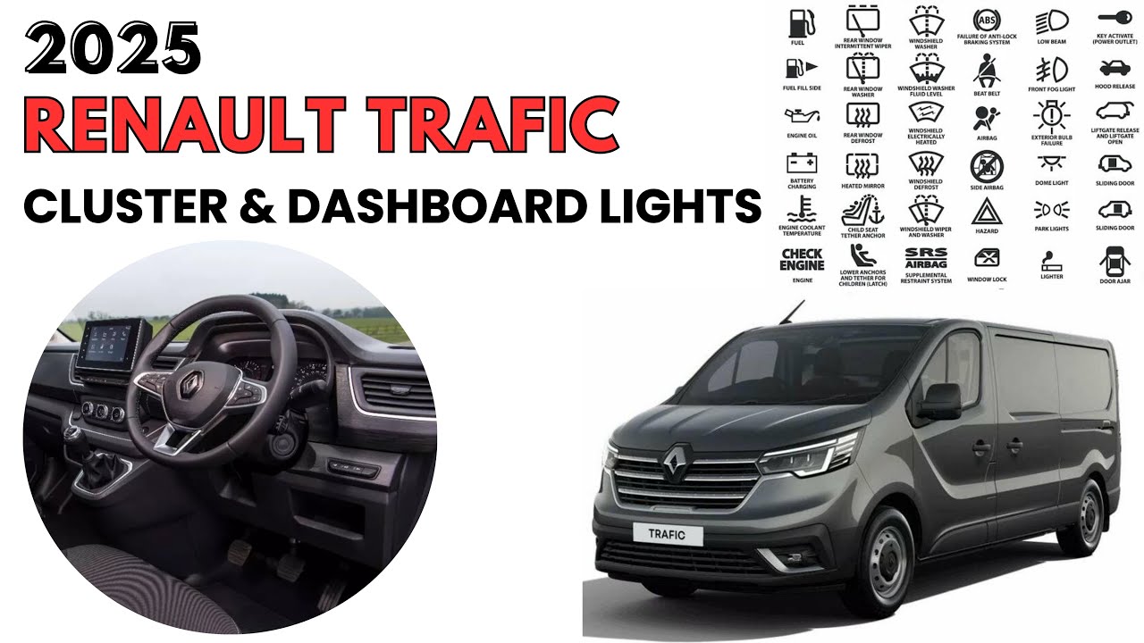 2025 Renault Trafic Cluster Display & Dashboard Warning Lights User ...