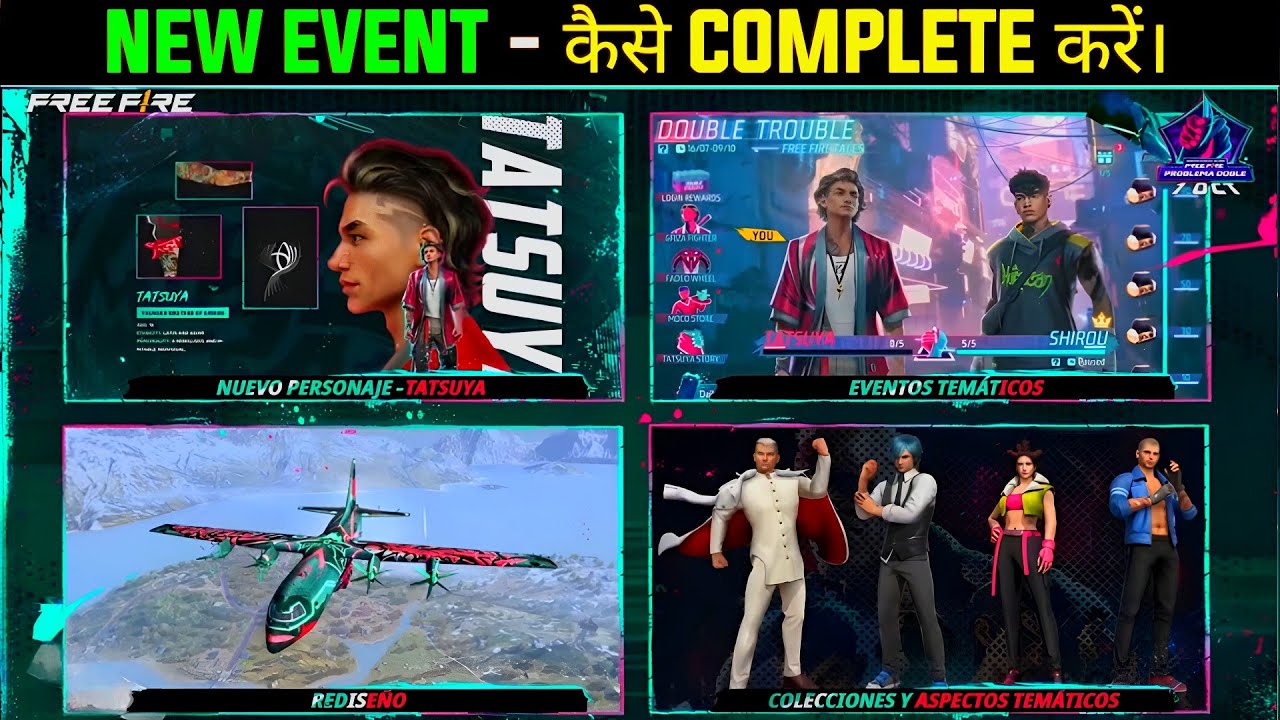 FREE FIRE DOUBLE TROUBLE EVENT DETAILS | FREE FIRE NEW EVENT | FF NEW ...