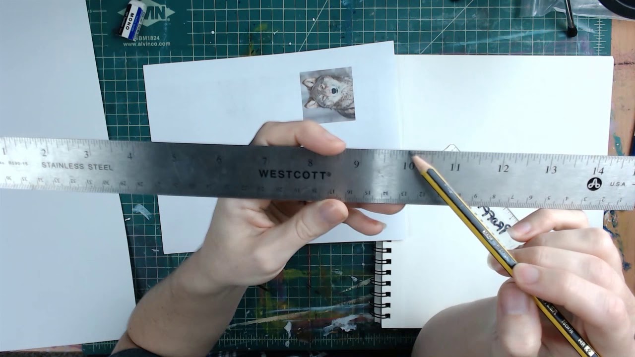 How To Draw An Image Using the Grid Method - Lesson 1 - Using a ruler ...