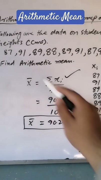 Arithmetic mean for ungrouped data #averages #class - YouTube