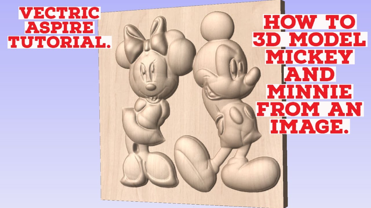 How to turn a 2D image of Mickey Mouse and Minnie Mouse into a 3D image ...