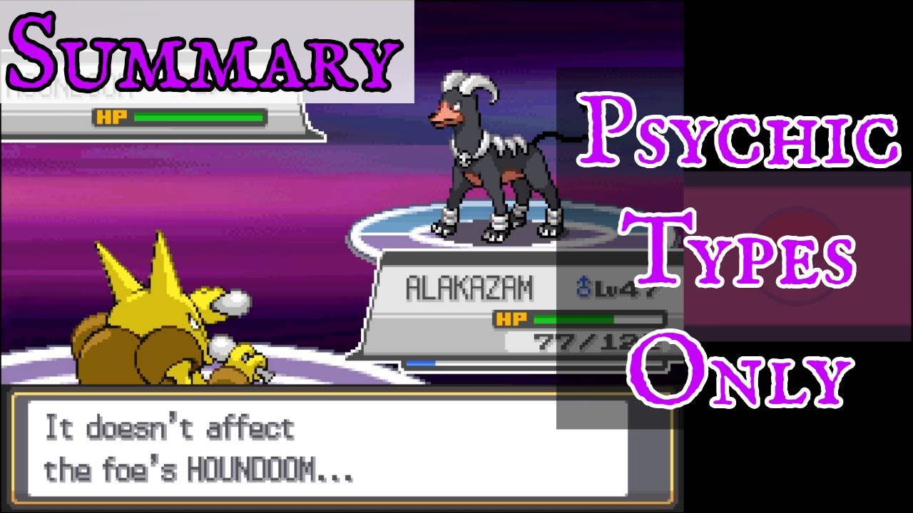 Psychic Types Only: Pokémon Summary - YouTube