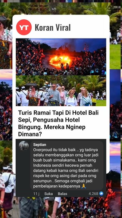 Turis Ramai Tapi Hotel Di Bali Sepi. Mereka Nginep Dimana? #beritaterkini #beranda #shorts # ...