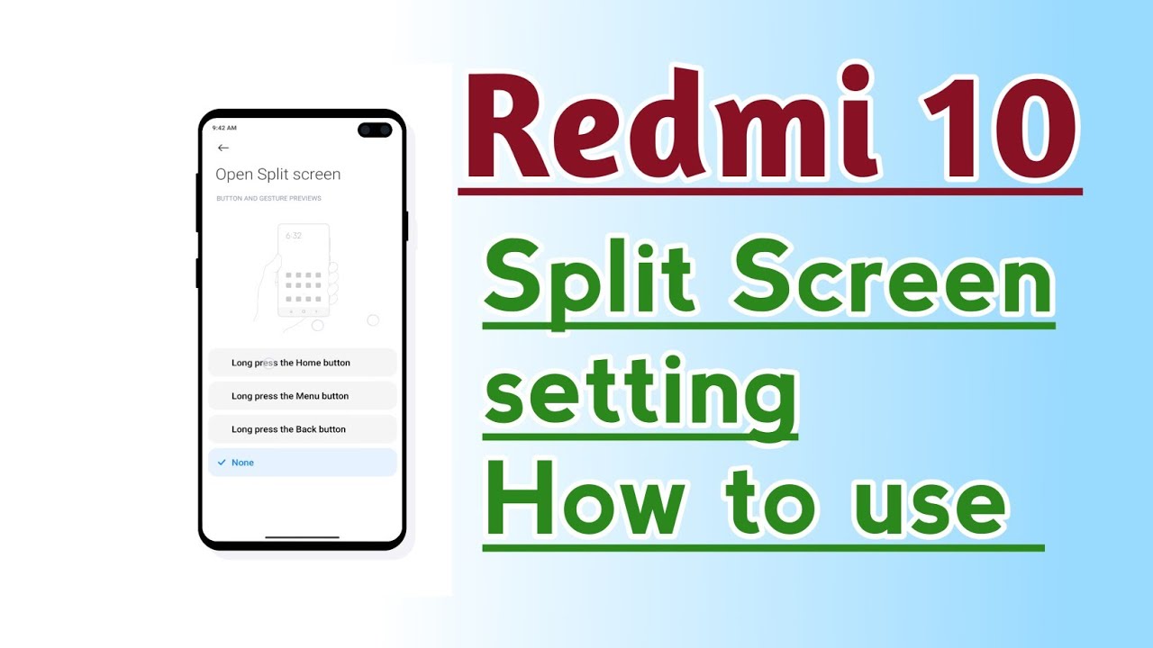 Redmi 10 Split Screen setting How to use - YouTube