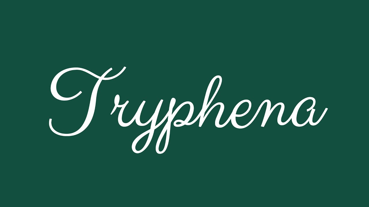 Learn how to Sign the Name Tryphena Stylishly in Cursive Writing - YouTube