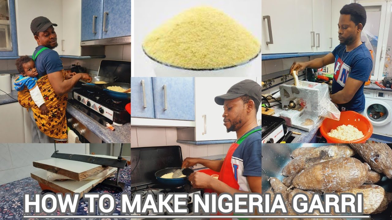 Easy way to make Nigeria garri { how to make cassava garri - YouTube