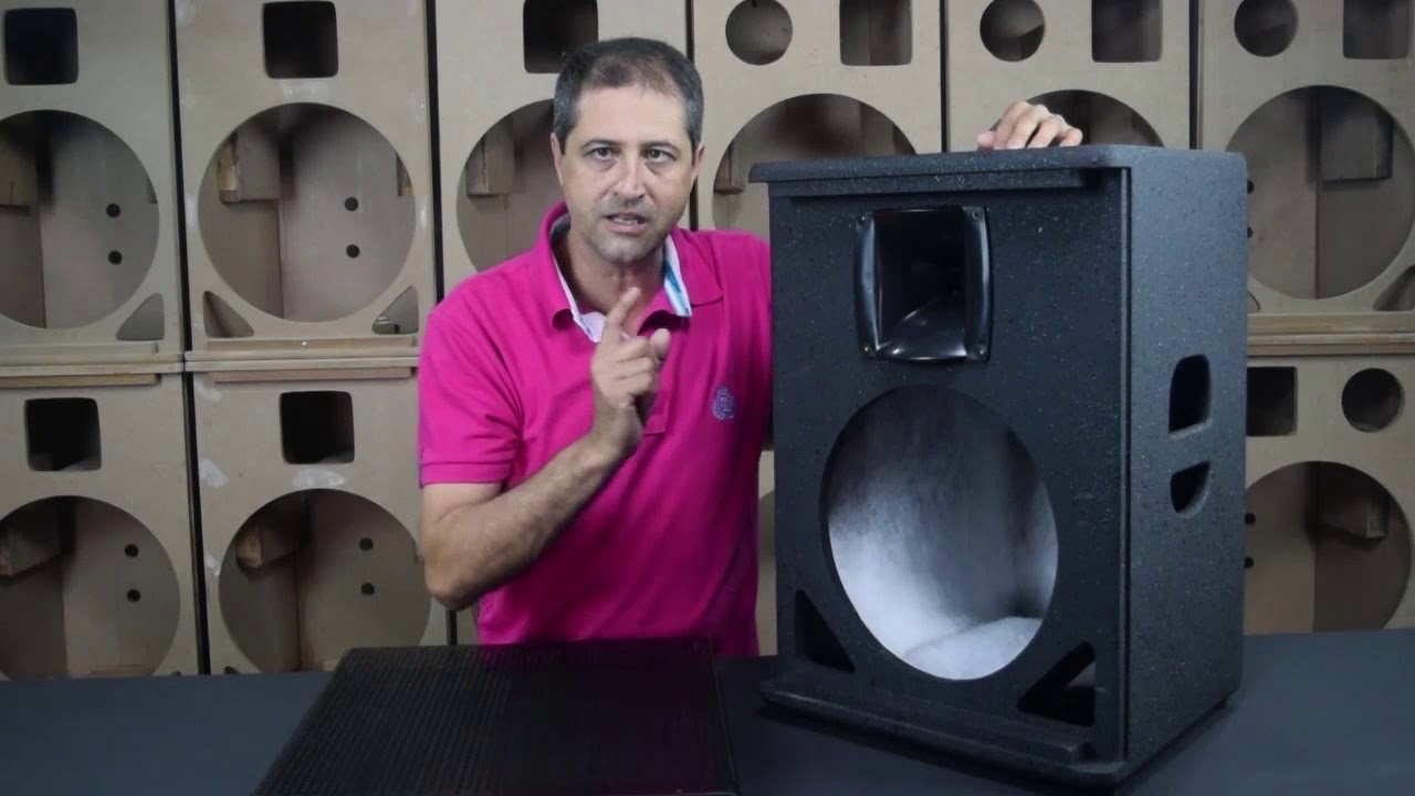 gabinete 12 polegadas 2 vias - YouTube