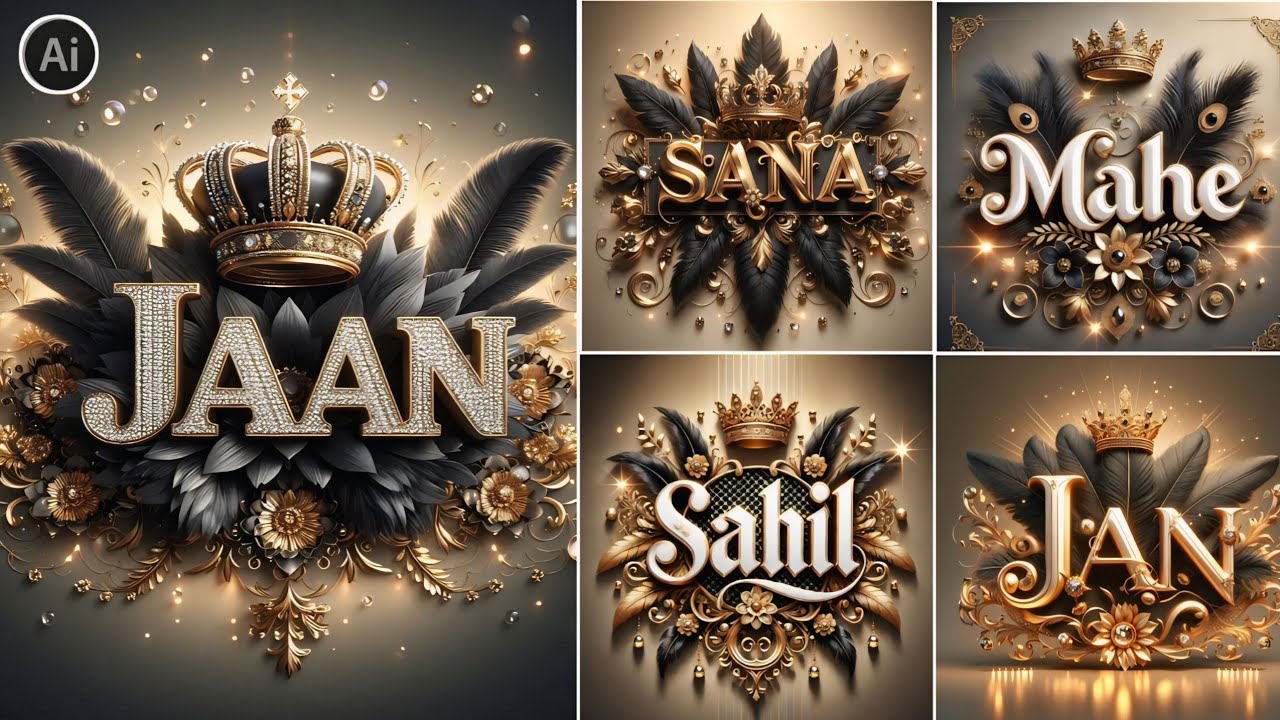 How to Create Viral 3D AI Name Photos | AI Name Editing Tutorial 2025 ...