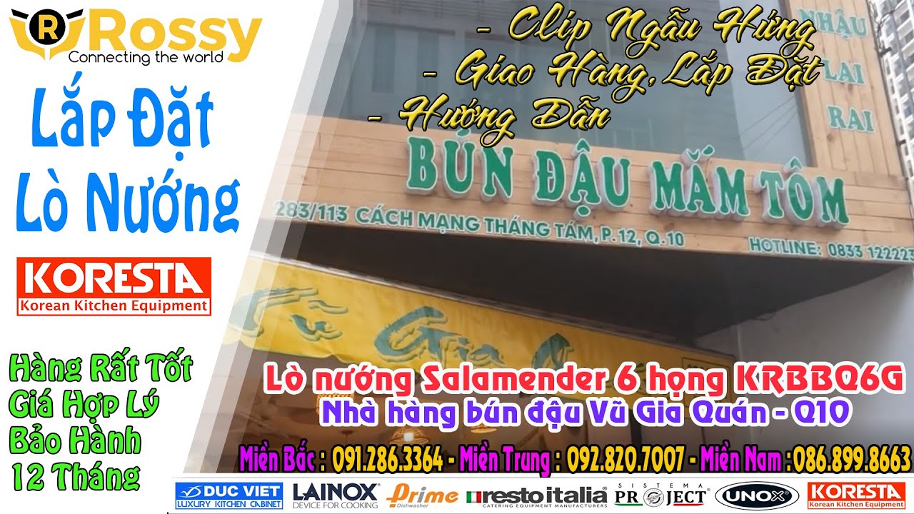 Bàn giao và lắp đặt Lò Nướng Salamander Koresta 6 họng cho Vũ Gia Quán ...