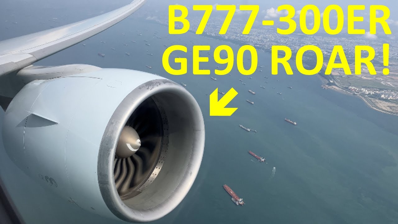 Crystal Clear Boeing 777-300ER GE90 Engine Take-off Roar! - YouTube