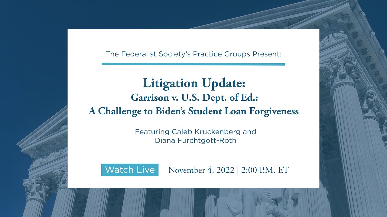 [Live] Litigation Update: Garrison v. US Dept of Ed: A Challenge to ...