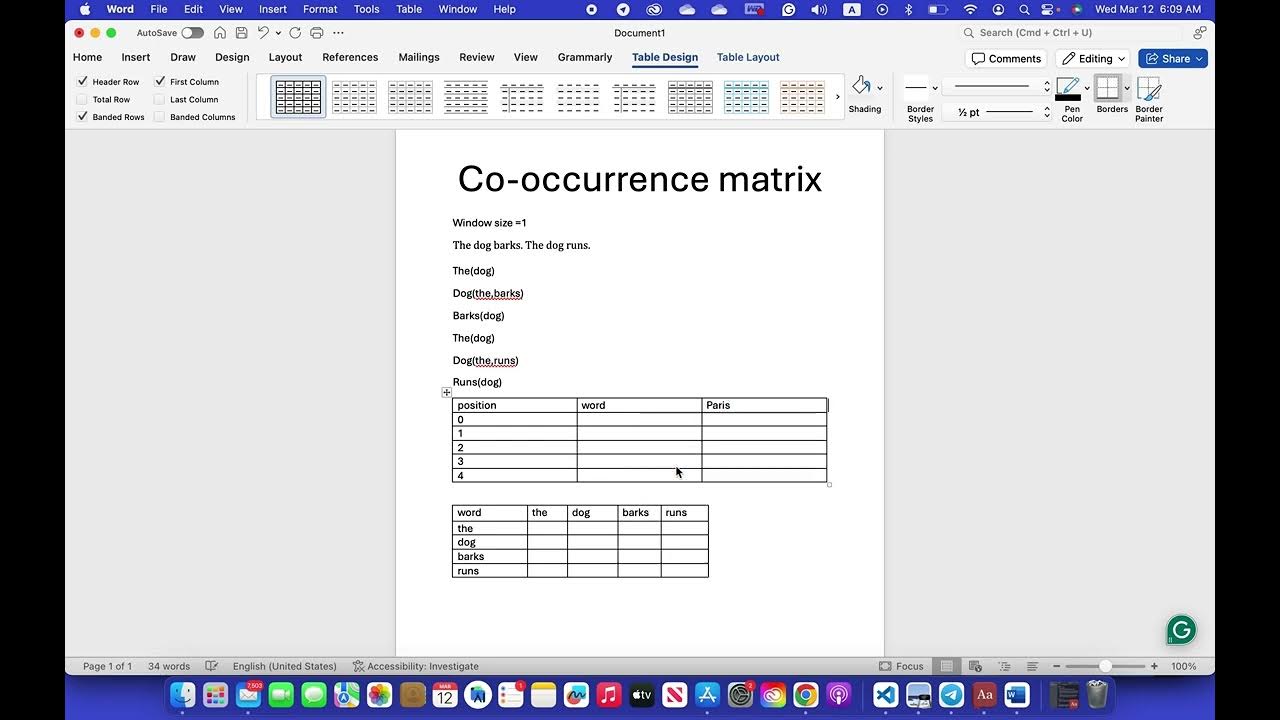 شرح مصفوفة التشارك (Co-occurrence Matrix) في NLP بطريقة بسيطة! - YouTube