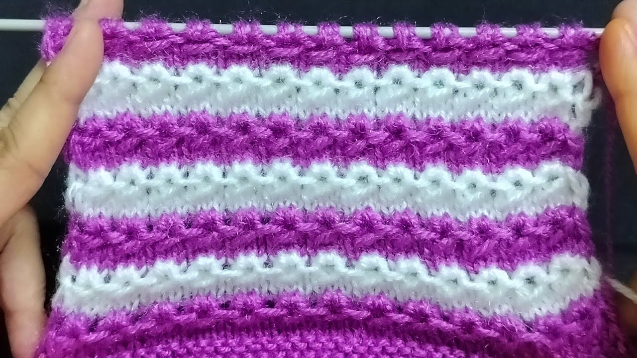 knitting sweater design in two colour / cardigan / jacket / top / cap ...