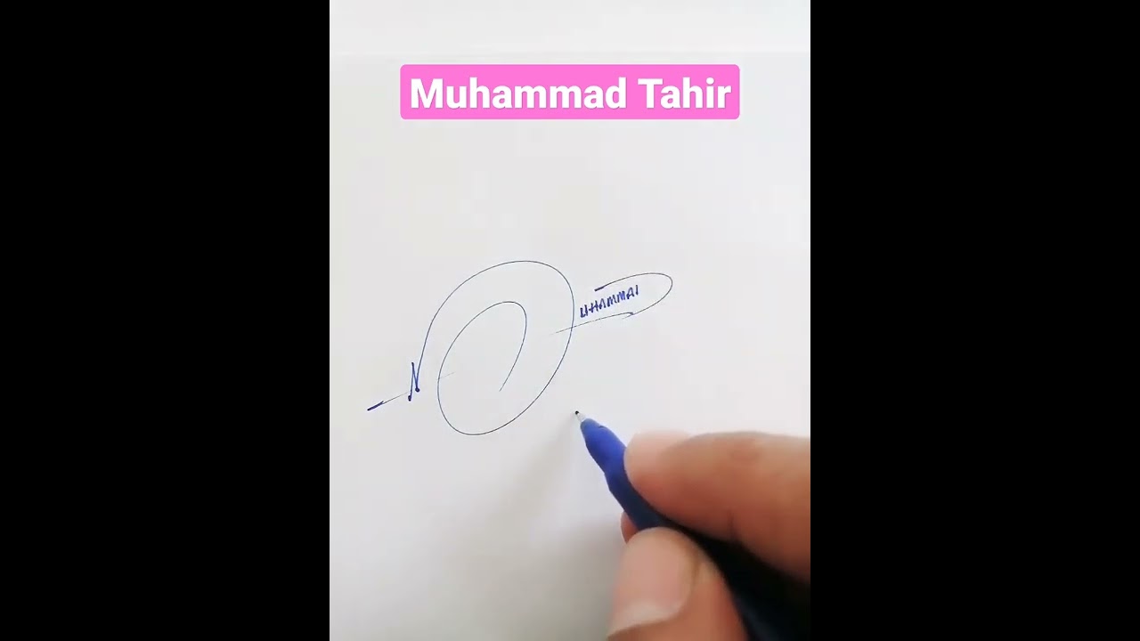 Muhammad Tahir Name Signature Request done - YouTube