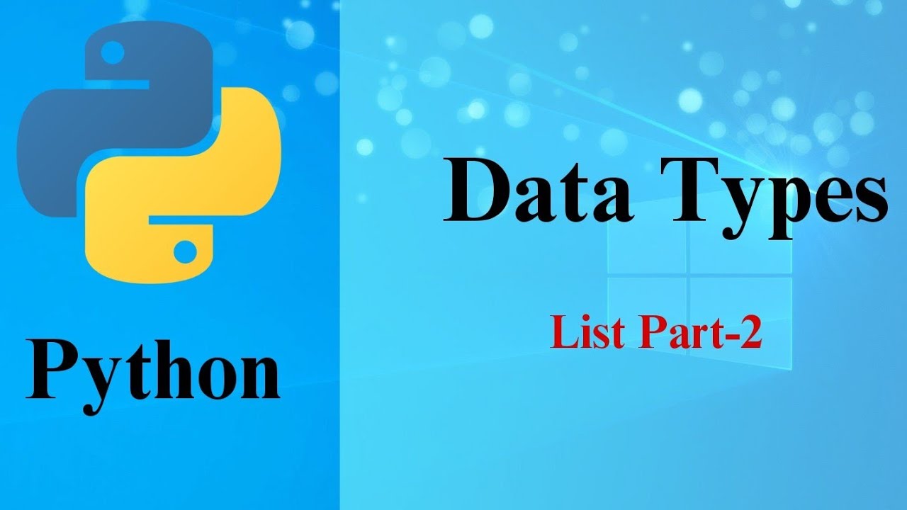 List Data Type In Python Part 2 ENG Prof Antony Vijay YouTube List Data Type In Python Part 2 ENG Prof Antony Vijay YouTube