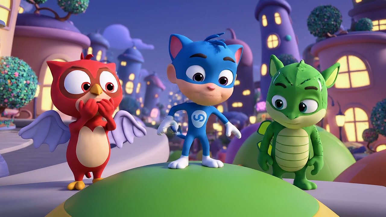 PJ Masks Tiny Catboy Missed His Night Jump | Nursery Rhymes for Kids ...