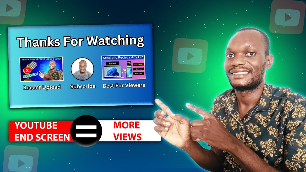 YOUTUBE VIDEO End Screen For More Views & Subscribers - YouTube