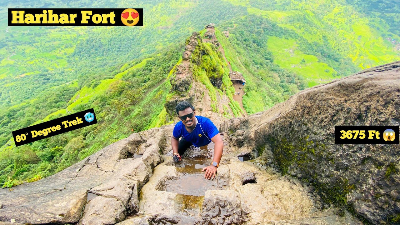 Harihar Fort 🔥 3675 Ft Dangerous Trekking 😱 | Maharashtra | Ep-5 | Solo ...