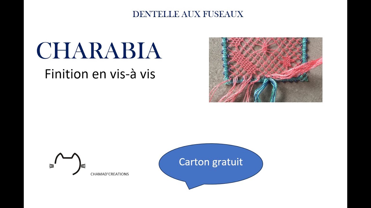 CHARABIA: vidéo 5 finition en vis-à-vis - YouTube