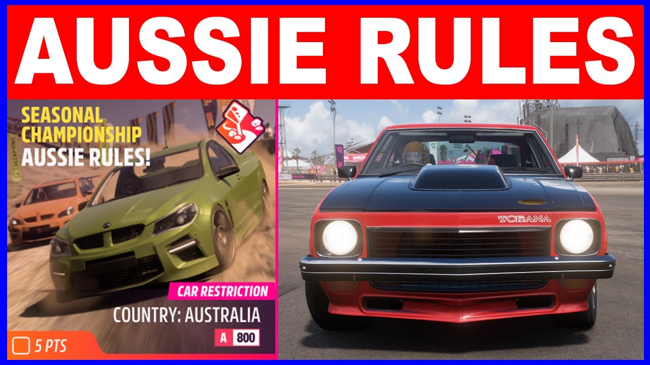 Forza Horizon 5 AUSSIE RULES Seasonal Championship - Car Restriction ...