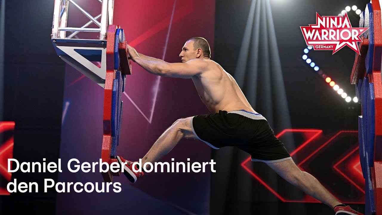 Daniel Gerber dominiert im Parcours- schafft er die Mega-Wand? | Ninja Warrior Germany 2022 ...