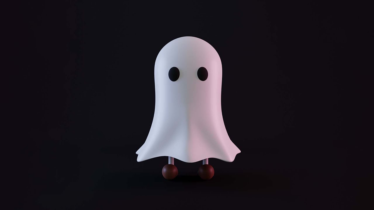 Cute Ghost Boo 3D model & Stock Video (Green Screen, Alpha Matte) - YouTube