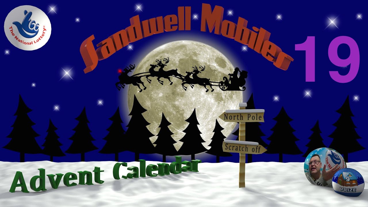 Sandwell mobiles Scratchcard christmas advent calendar day 19 - YouTube