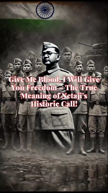 Give Me Blood, I Will Give You Freedom – The True Meaning of Netaji's ...