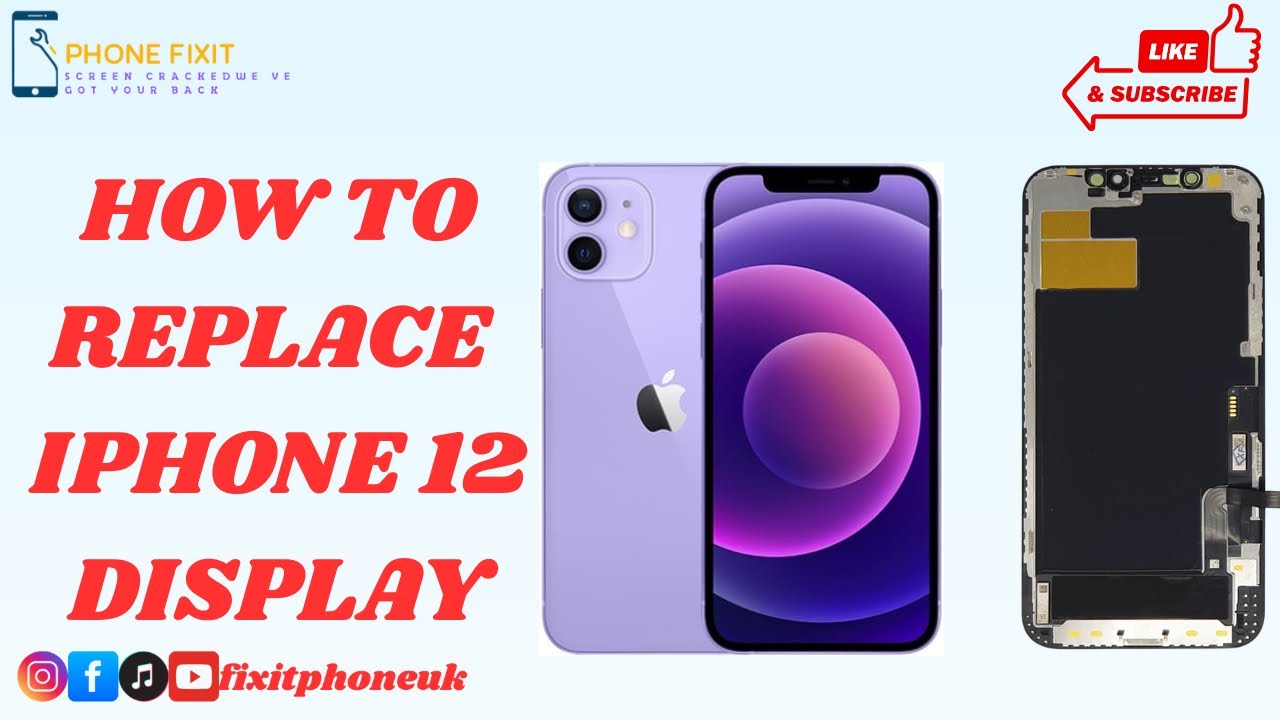 iPhone 12 - How To Replace iPhone 12 Display | Screen Broken - YouTube