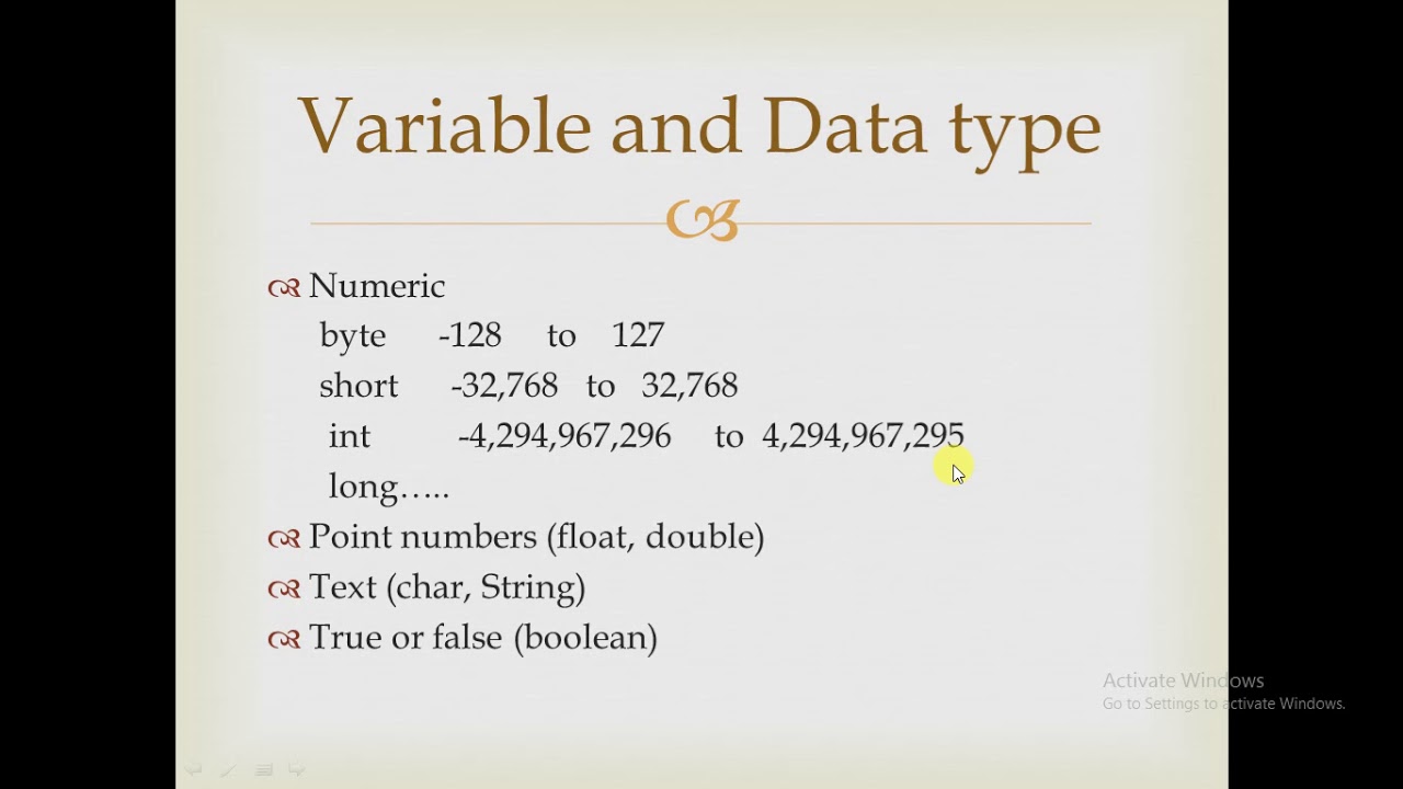 Variable And Datatype Part Two 9by T4 Kurd Youtube