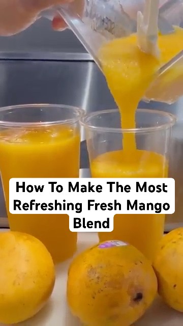 How To Make Fresh Mango Blend #mango #mangosmoothie - YouTube