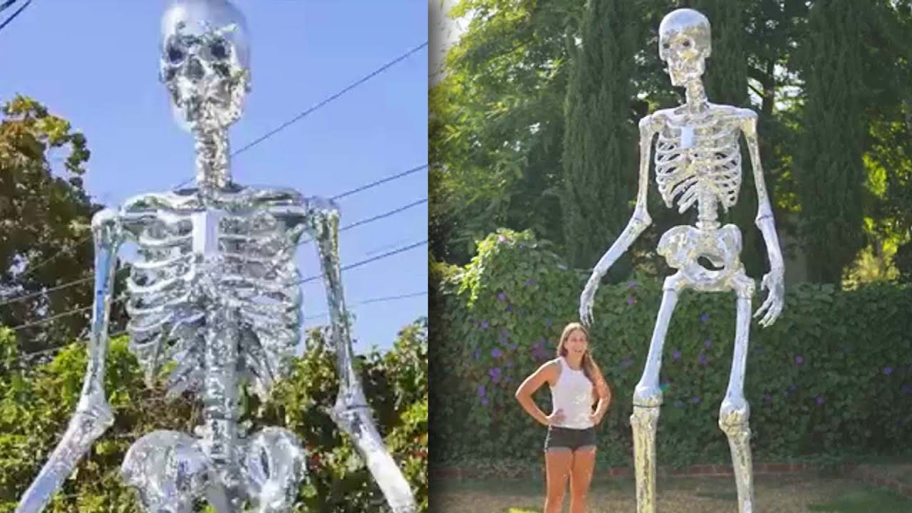 This 12-Foot Disco Ball Skeleton Is a Halloween Stunner - YouTube