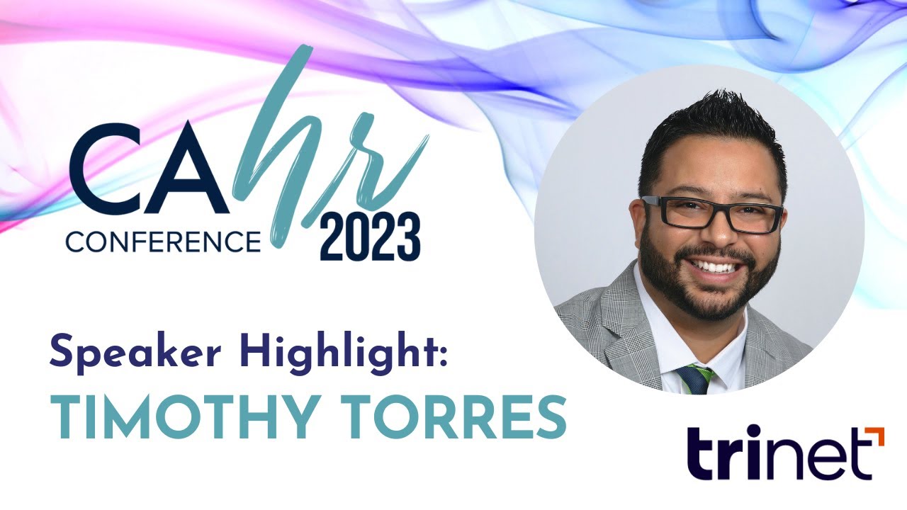 Timothy Torres is presenting at #CAHR23! - YouTube