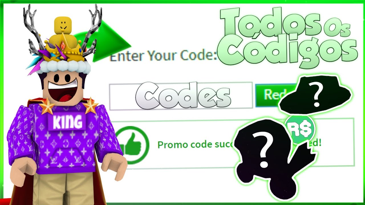 TODOS OS CÓDIGOS DO ROBLOX! (ATUALIZADO 2019) - YouTube