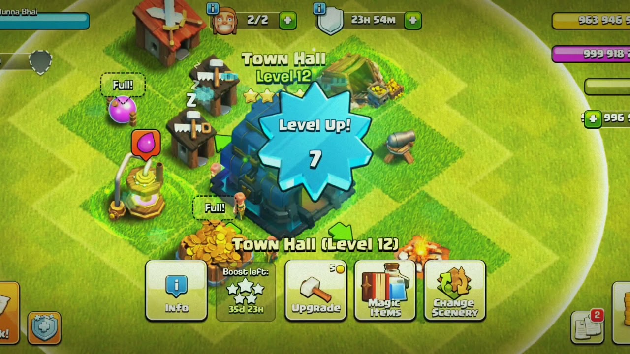 Town Hall Level-1 to Upgrade to Level-14 //clash of clans - YouTube