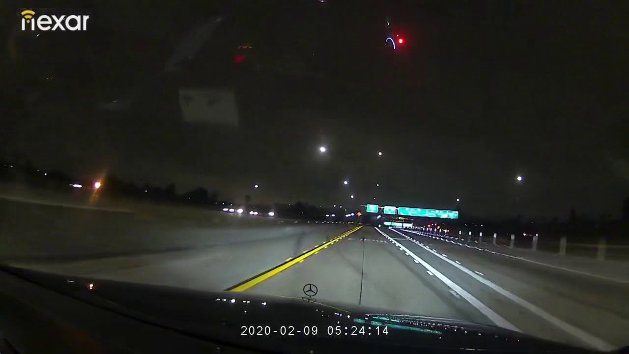 Fastrak 110 south to 105 west transition. Near miss. - YouTube