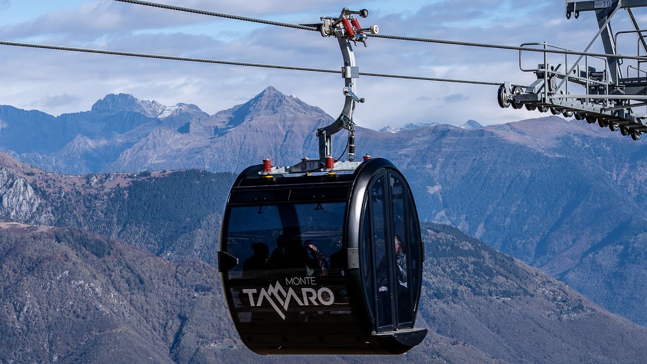 Cable car Monte Tamaro Rivera Ticino (Switzerland) - YouTube
