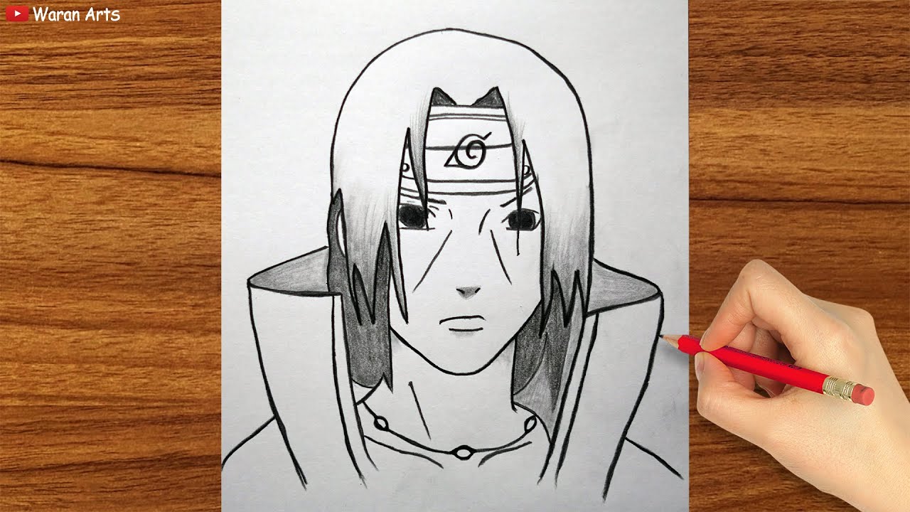 Easy Anime Drawing || How to Draw Itachi Uchiha step by step || Easy ...