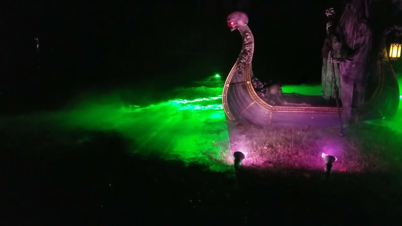 Halloween 2021 Laser Swamp Ferry of the Dead - YouTube