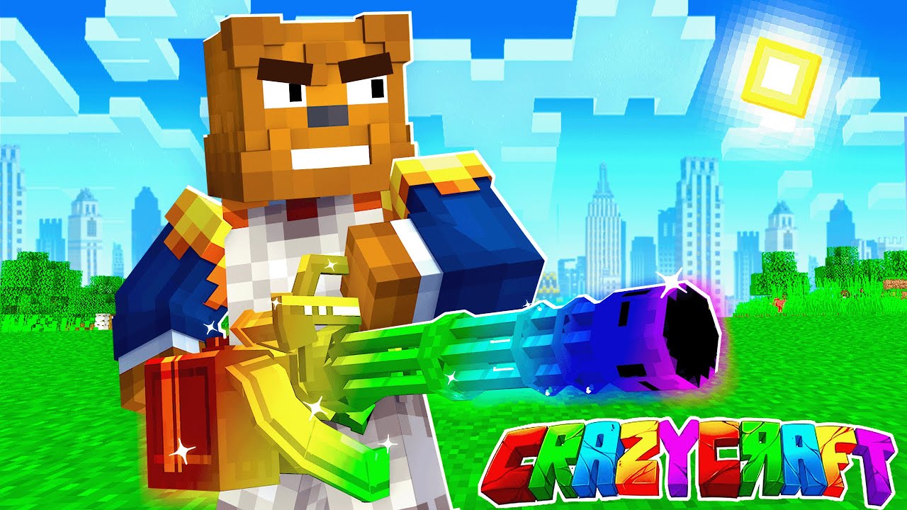 Crafting The INFINITY Minigun In Minecraft Crazy Craft - YouTube