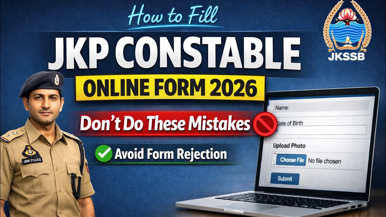 JKP Constable Online Form Fill 2026 | How to Fill JKP CONSTABLE Online ...