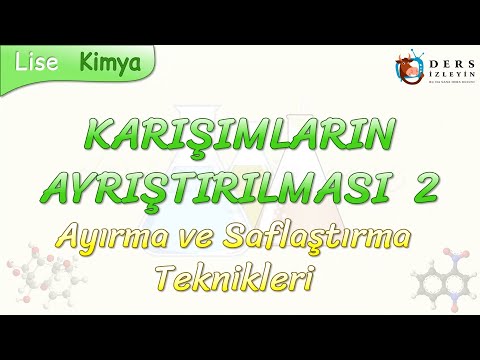 KARIŞIMLARIN AYRIŞTIRILMASI - 2 / AYIRMA VE SAFLAŞTIRMA TEKNİKLERİ