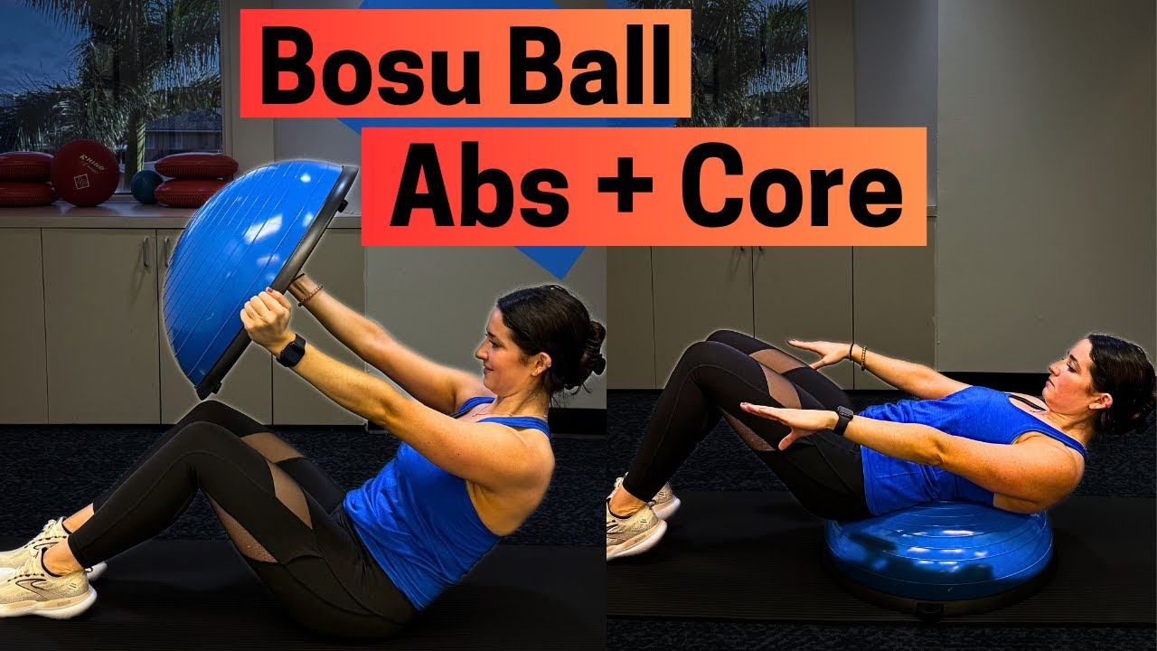 Bosu Ball Abs + Core, 12 Minute Abdominal Half Exercise Ball Workout ...