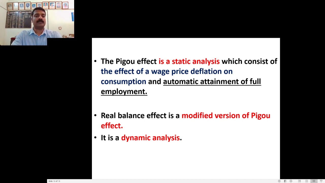 Difference between Pigou Effect and Real Balance Effect - YouTube