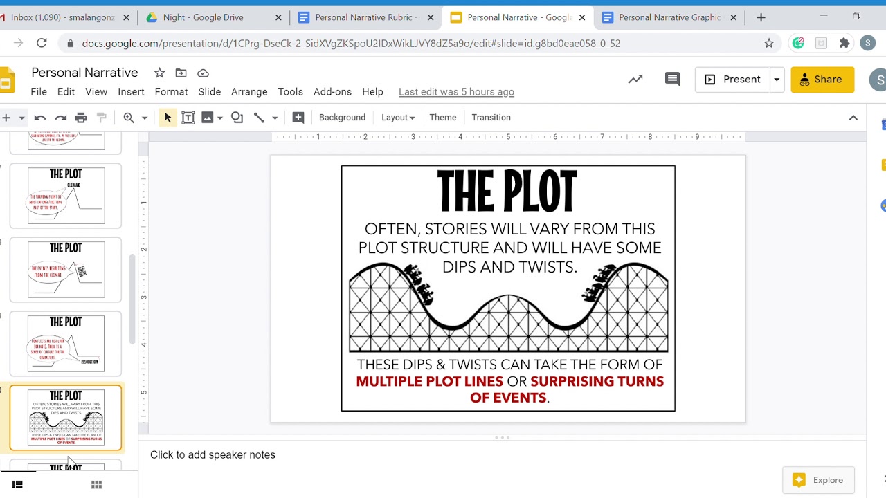 Personal Narrative Google Slides Google Chrome 2020 07 08 16 21 51 ...