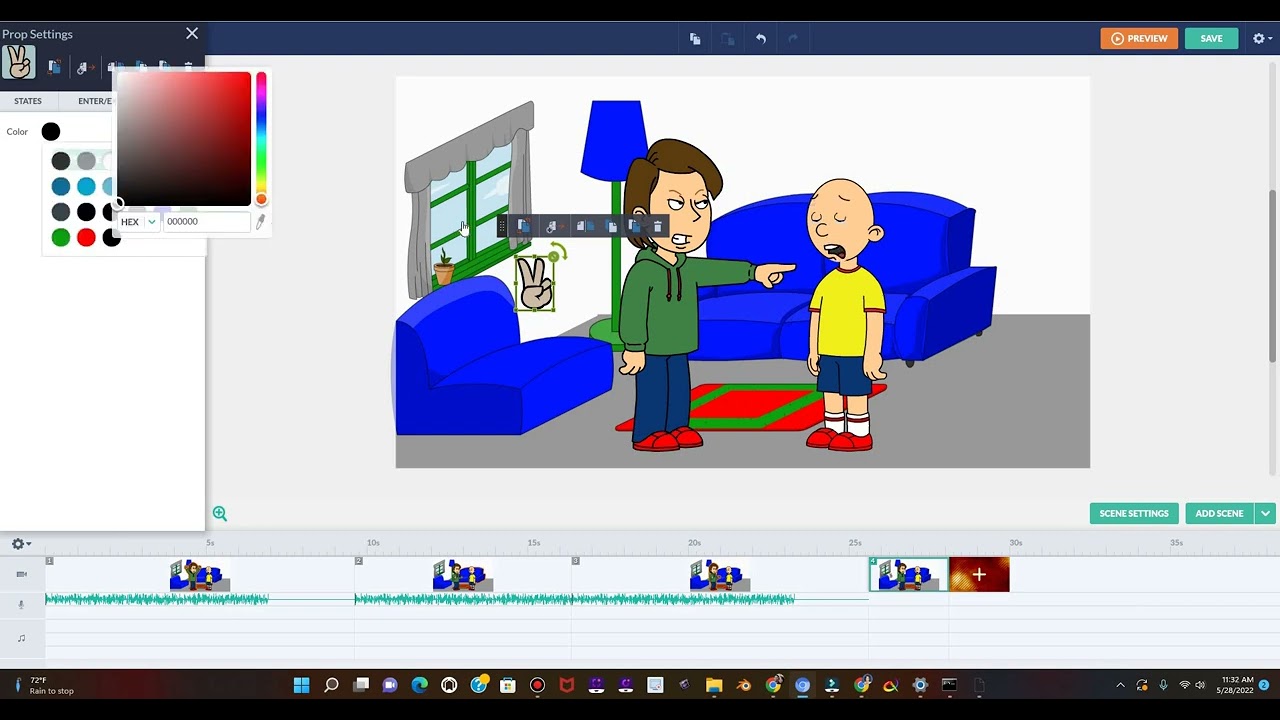 Behind The GoAnimate: Caillou Brings Boris the iPad - YouTube