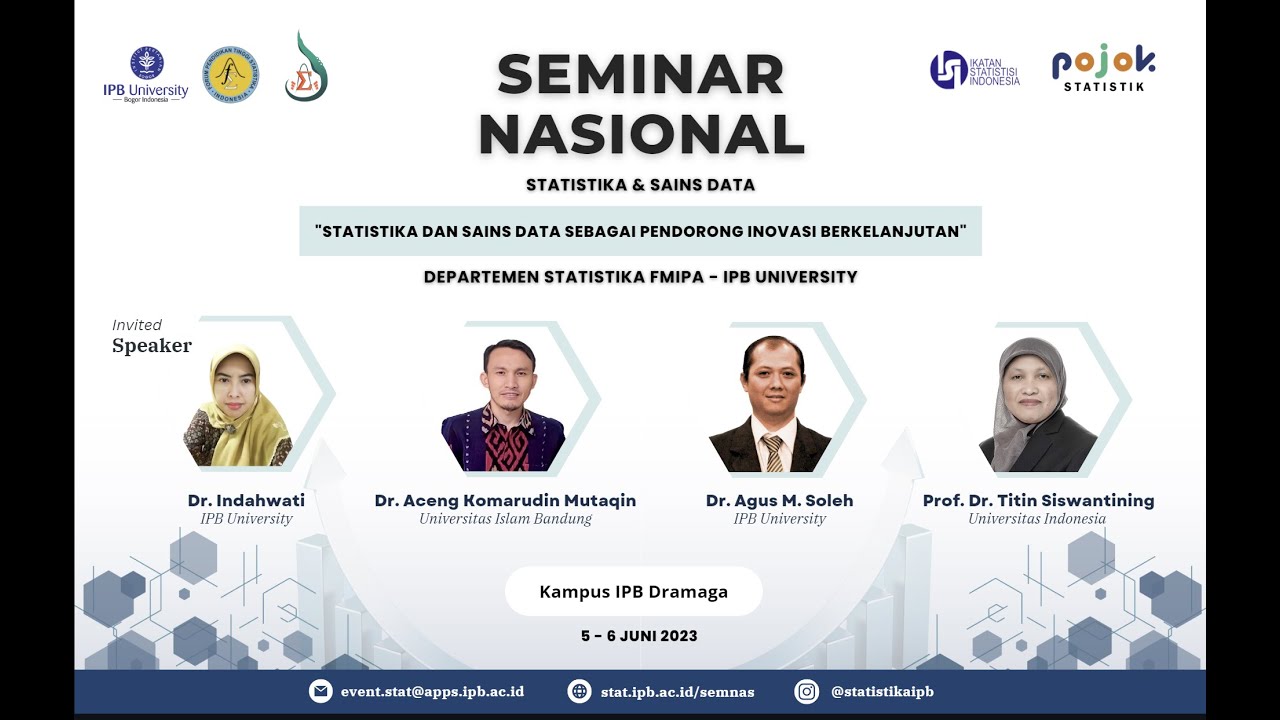 Seminar Nasional Statistika dan Sains Data 2023 - Hari 1 - YouTube
