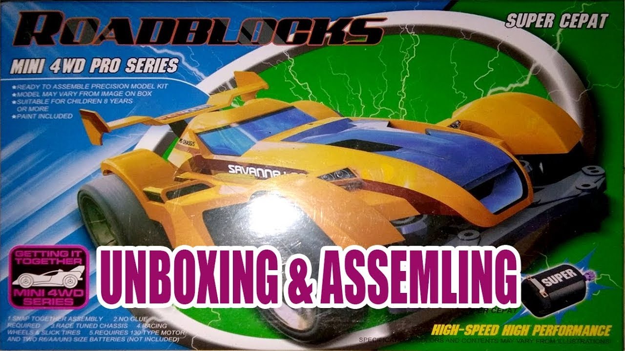 UNBOXING & ASSEMBLING SUPER CEPAT MINI 4WD ROADBLOCKS - YouTube
